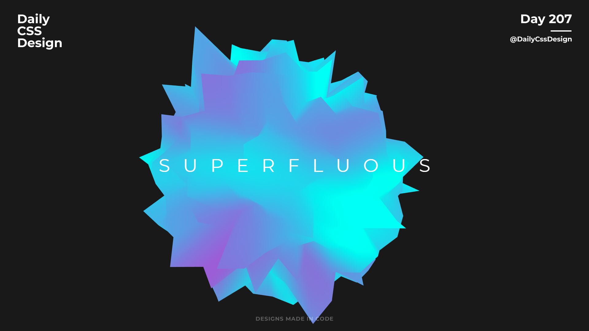 Day 207 Daily Css Design