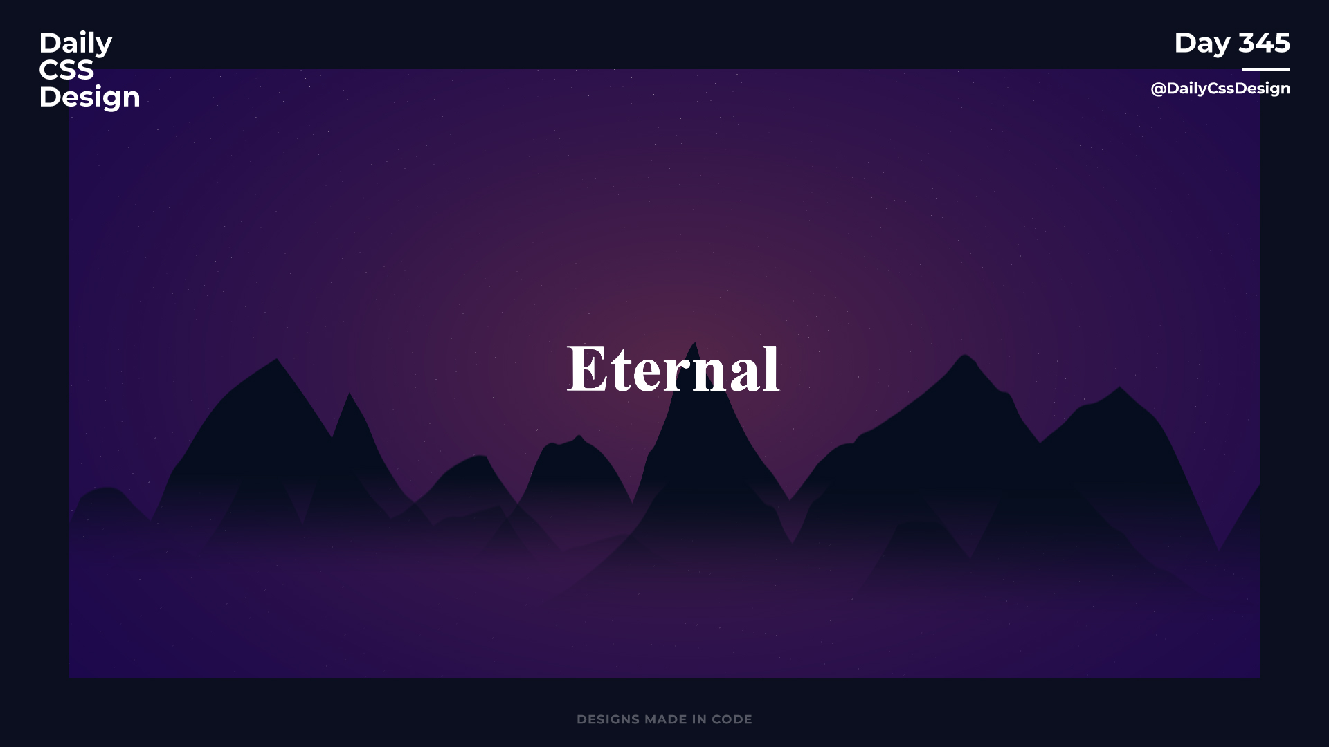 Day 345 - Daily CSS Design