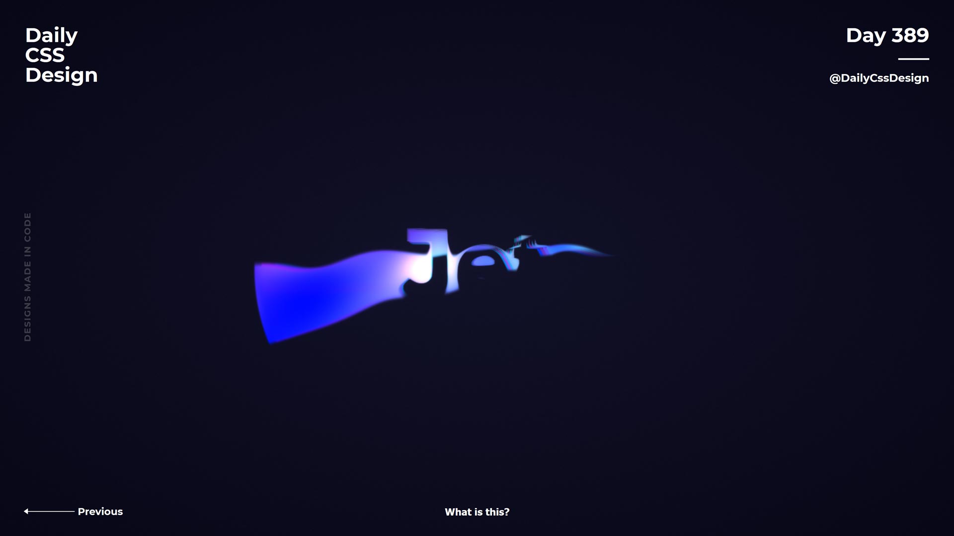 Day 389 - Daily CSS Design