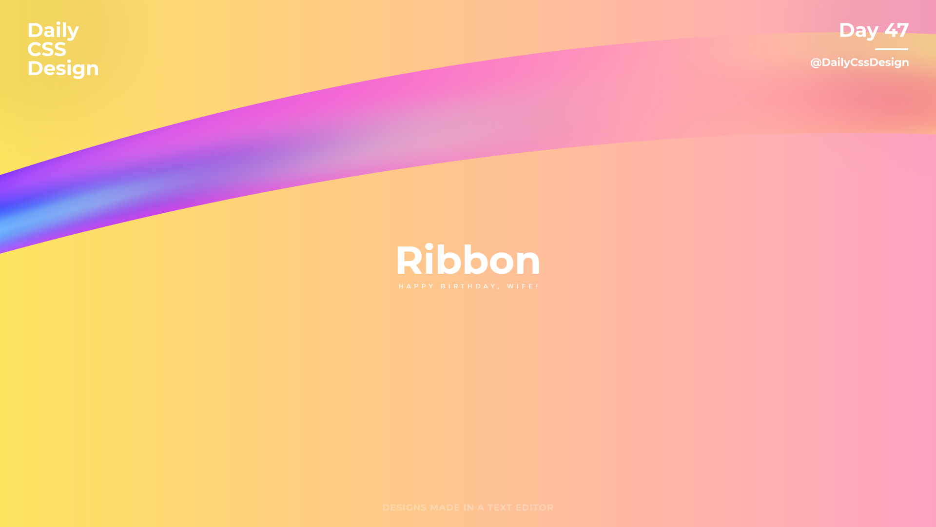 Day 47 - Daily CSS Design